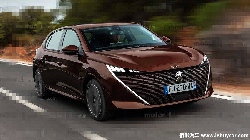 竞争高尔夫R 2021款标致308渲染图曝光 基于全新EMP2平台/或2021年发布_搜狐汽车_搜狐网