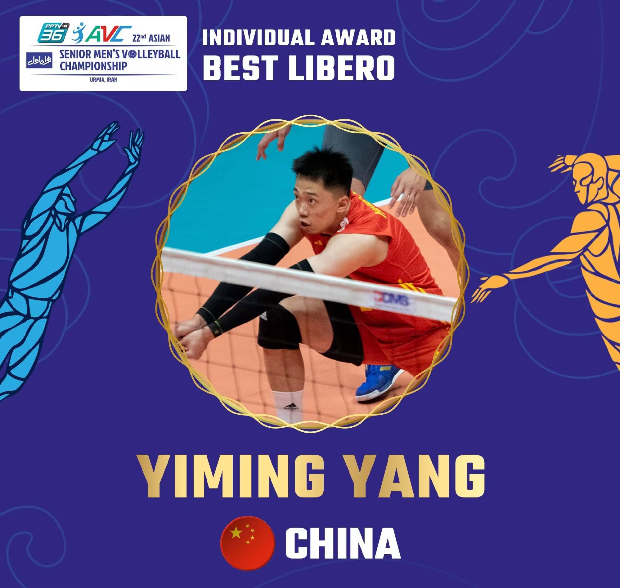 Yang Yiming Makes History as Best Free Man in Men's Asian Volleyball Championships - News ...