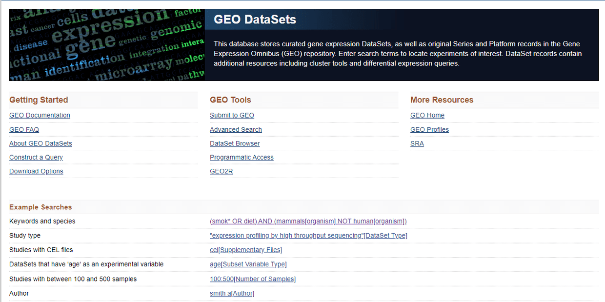 GEO（Gene Expression Omnibus）：高通量基因表达数据库_检索