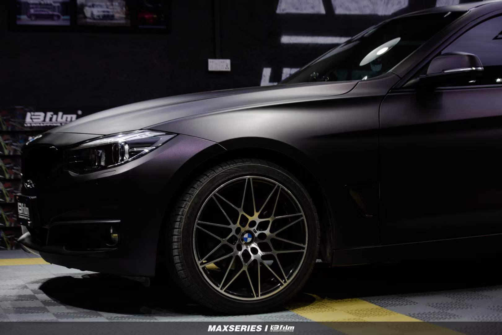 宝马-3系GT汽车LBFILM改色膜PET闪影墨紫_搜狐汽车_搜狐网