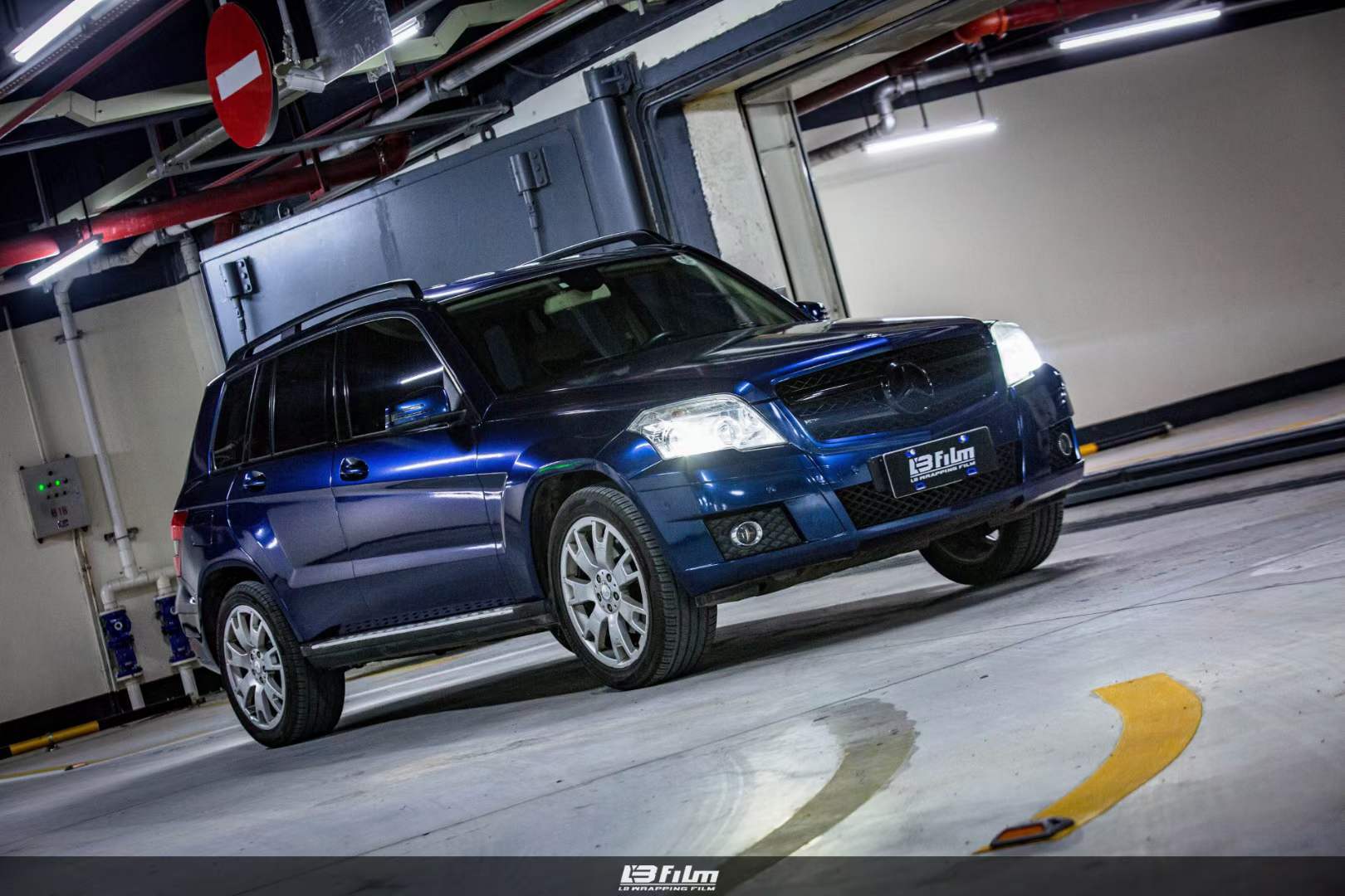 奔驰-GLK全车贴膜LB改色膜PET暗影蓝_搜狐汽车_搜狐网