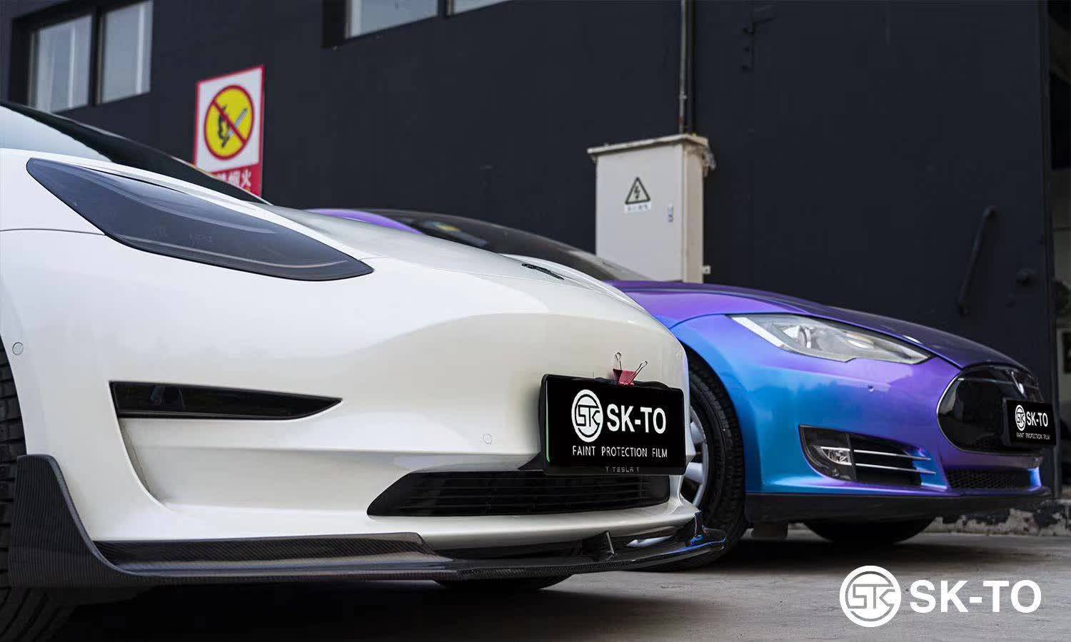 SKTO改色膜—特斯拉model S和特斯拉model 3改色案例_搜狐汽车_搜狐网