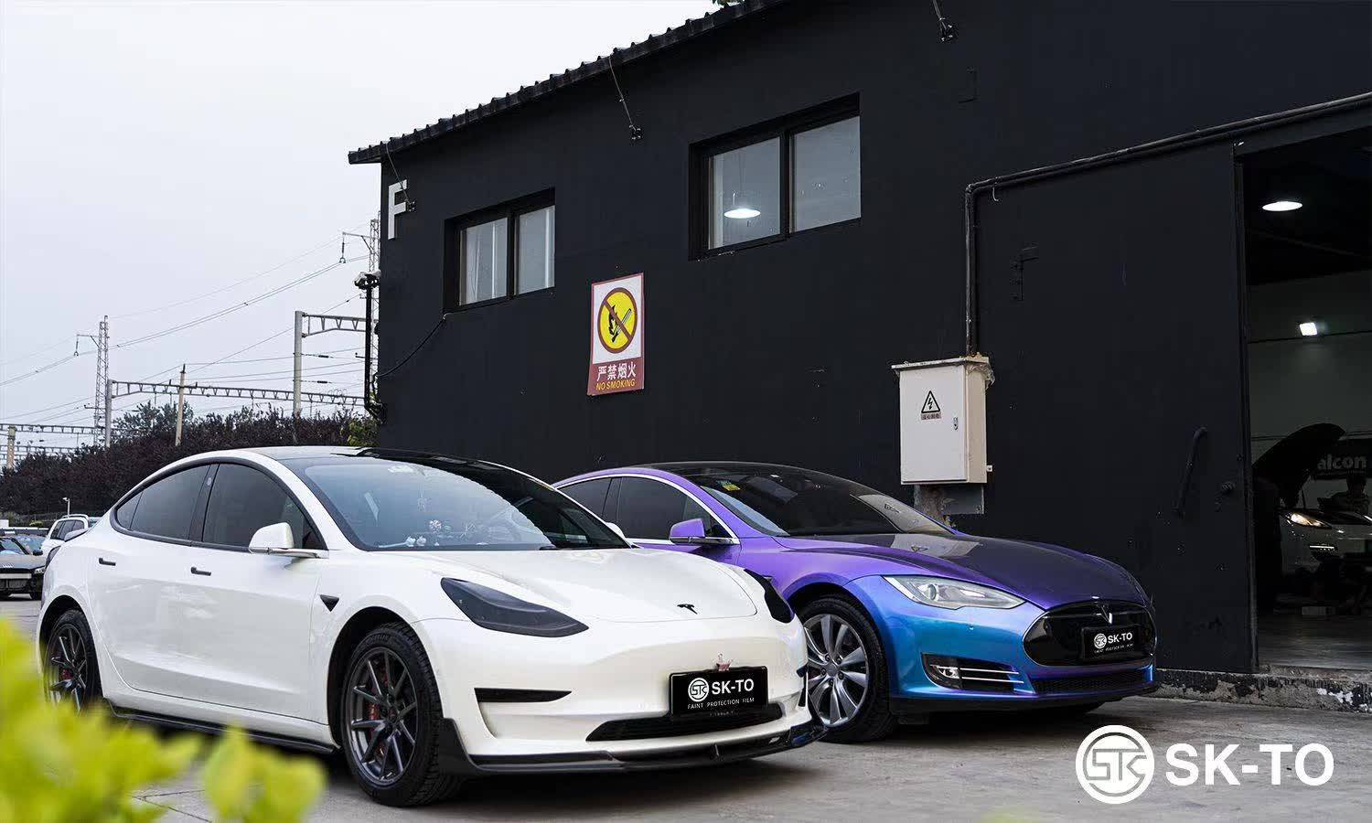 SKTO改色膜—特斯拉model S和特斯拉model 3改色案例_搜狐汽车_搜狐网