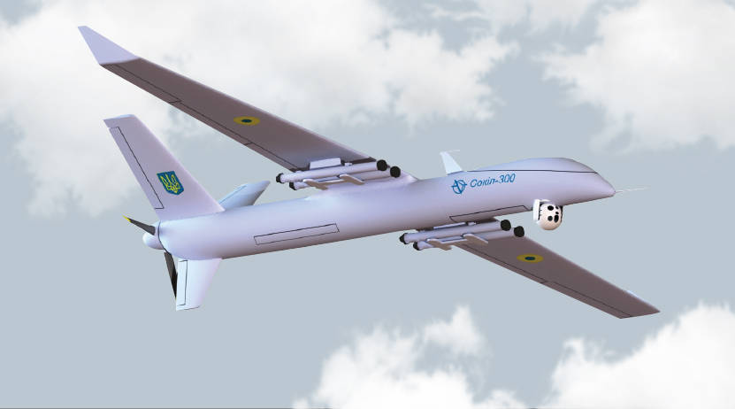 乌克兰Sokil-300侦察与作战无人机系统_导弹_Rotax_发动机