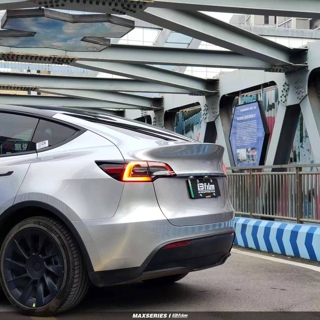 细腻的液态感，特斯拉Model3液态金属铝水银改色膜 LBFILM_搜狐汽车_搜狐网