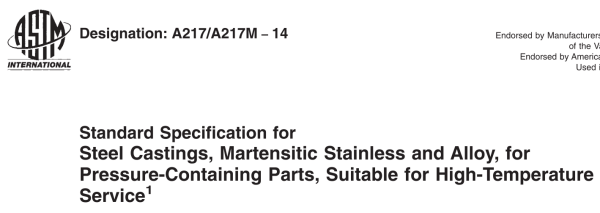ASTM A217 CA15美标铸造马氏体钢 - 脉脉