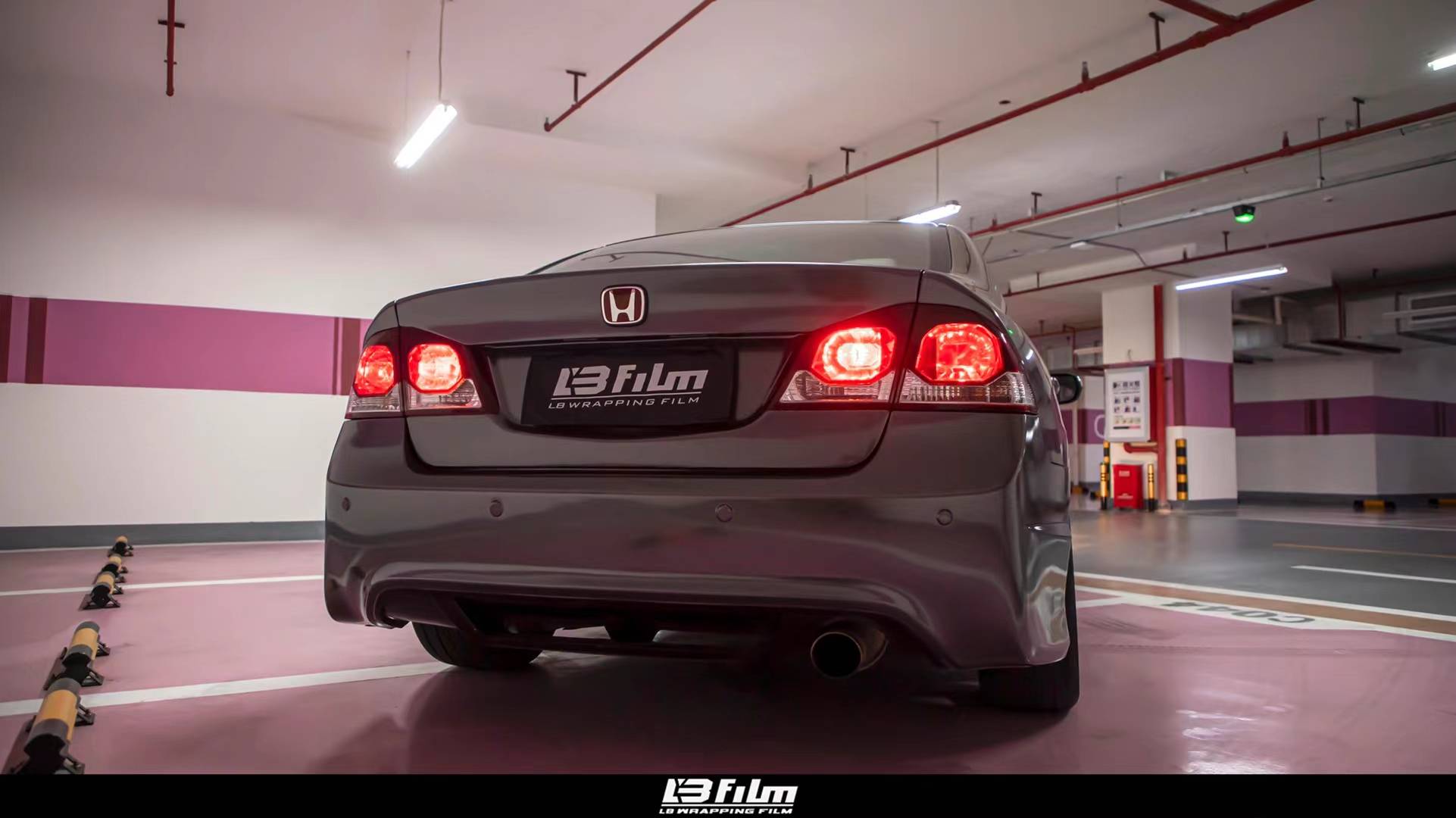 本田思域LBFILM改色膜超亮金属钨钢,拥有更强的光泽度_搜狐汽车_搜狐网