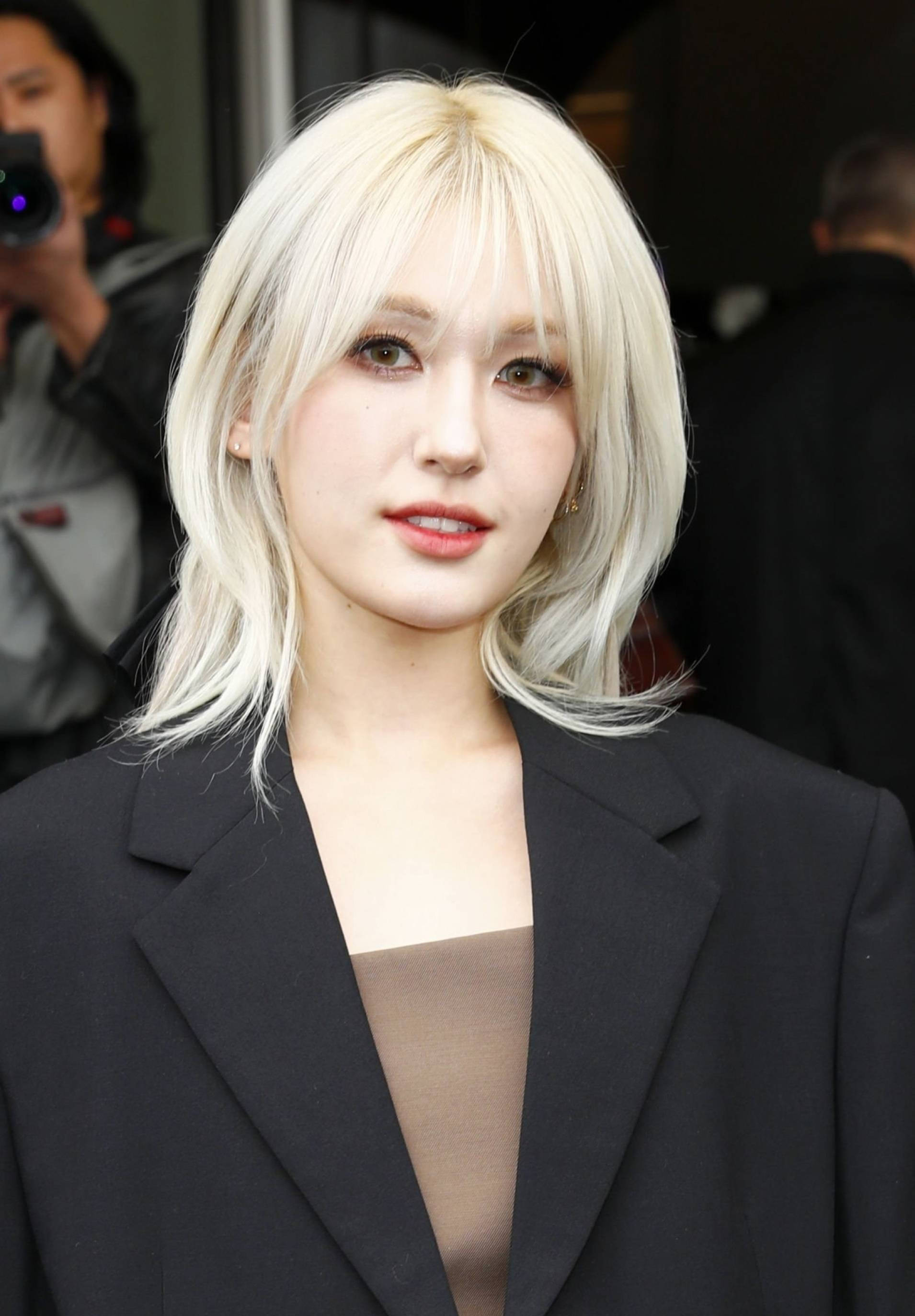 Somi米兰时装周秀场图曝光 黑西装高冷御姐范十足-搜狐大视野-搜狐新闻