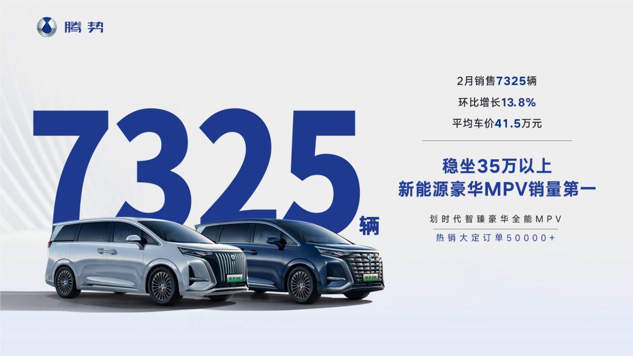 7325台！腾势D9稳坐2月份35万以上新能源豪华MPV销量榜首_搜狐汽车_搜狐网