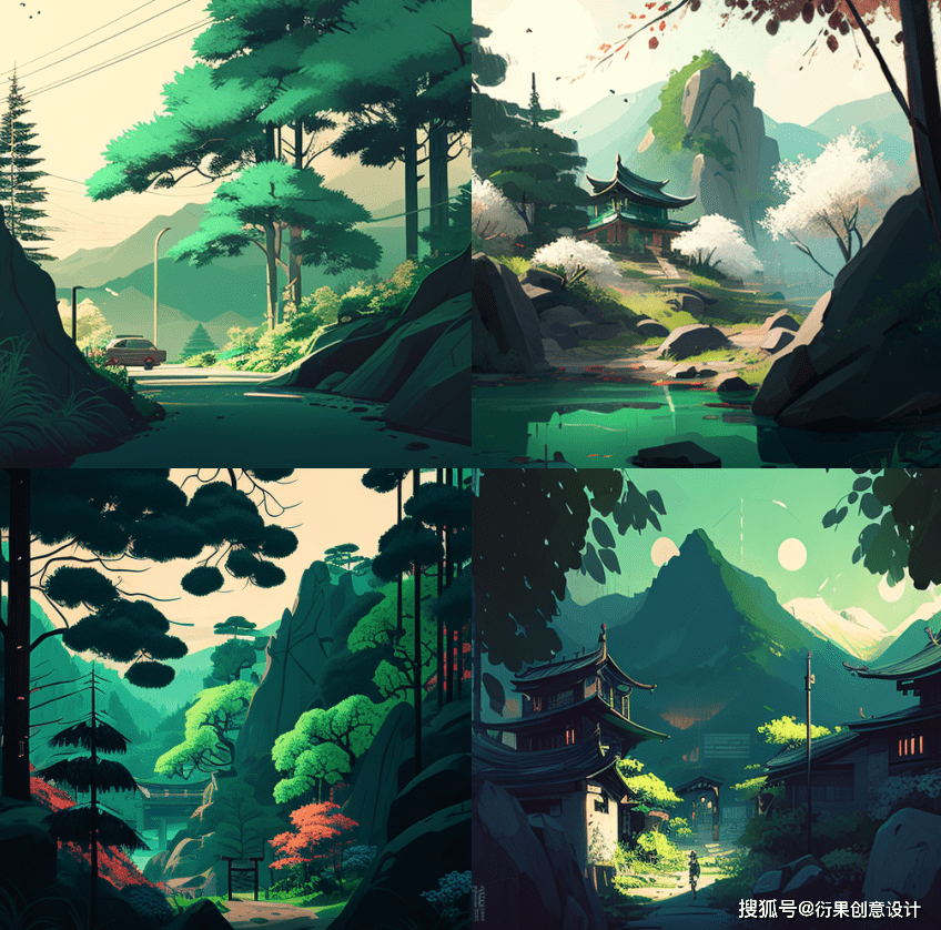 教你Midjourney AI 新手秒变高手_风格_宫崎骏_场景