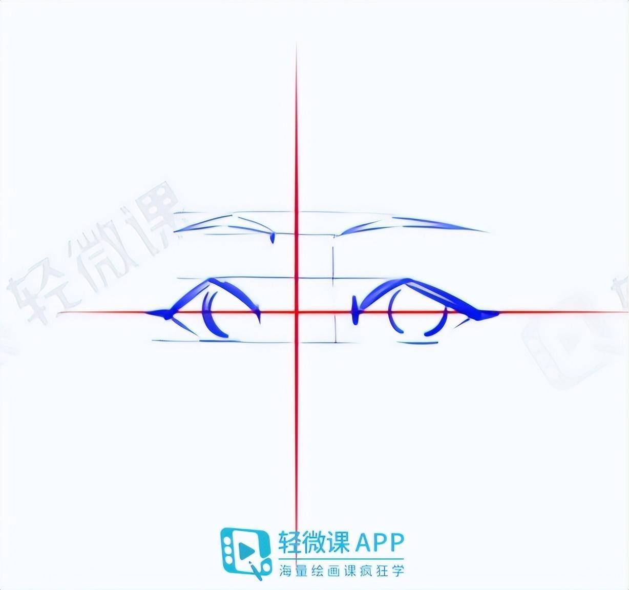 如何正确画出眼睛？不同角度眼睛画法教程！透视十字线形状
