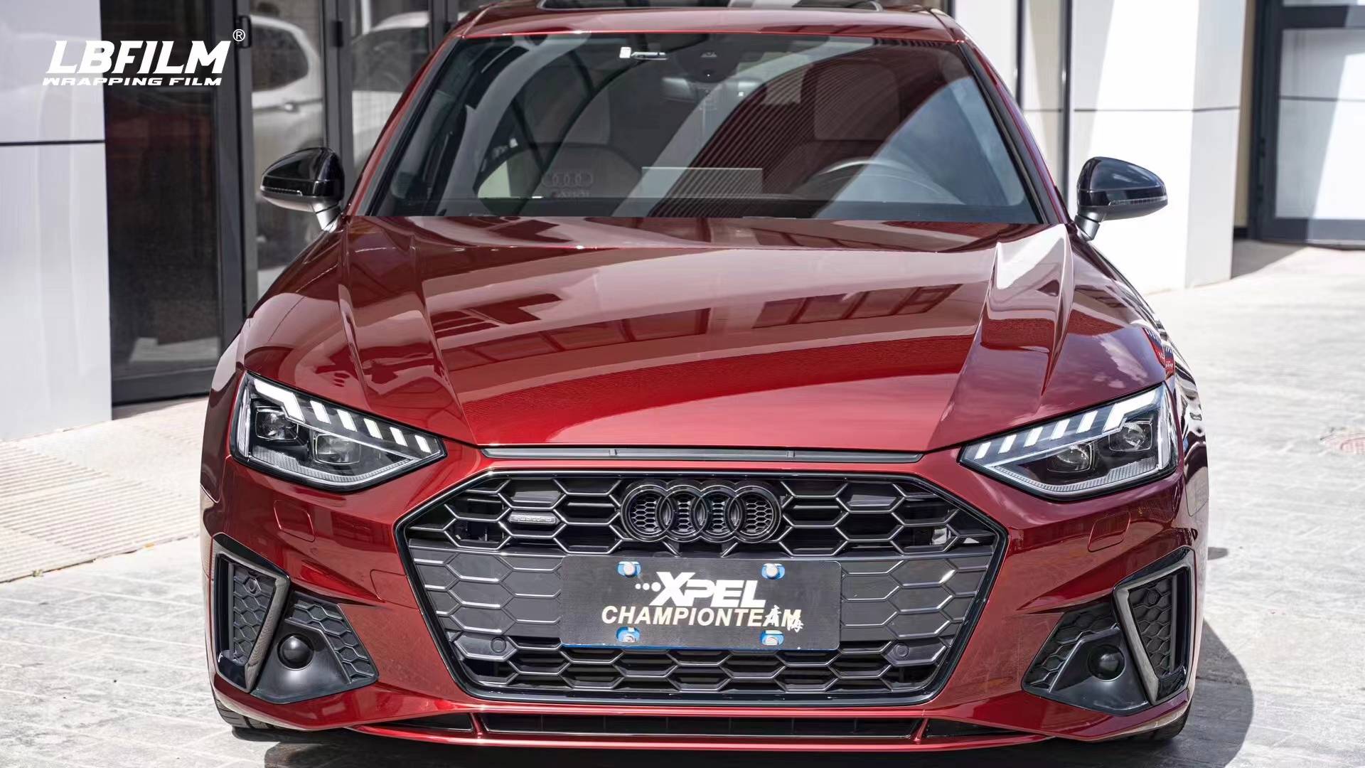 奥迪A4L-LB改色膜液态金属龙血红，高贵与华丽的结合_搜狐汽车_搜狐网