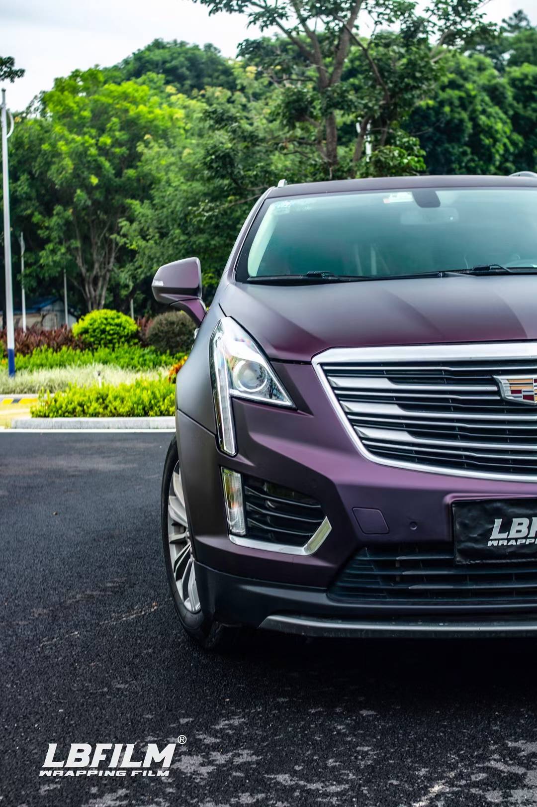 凯迪拉克XT5-LB改色膜消光黑幻紫，神秘的高级感_搜狐汽车_搜狐网