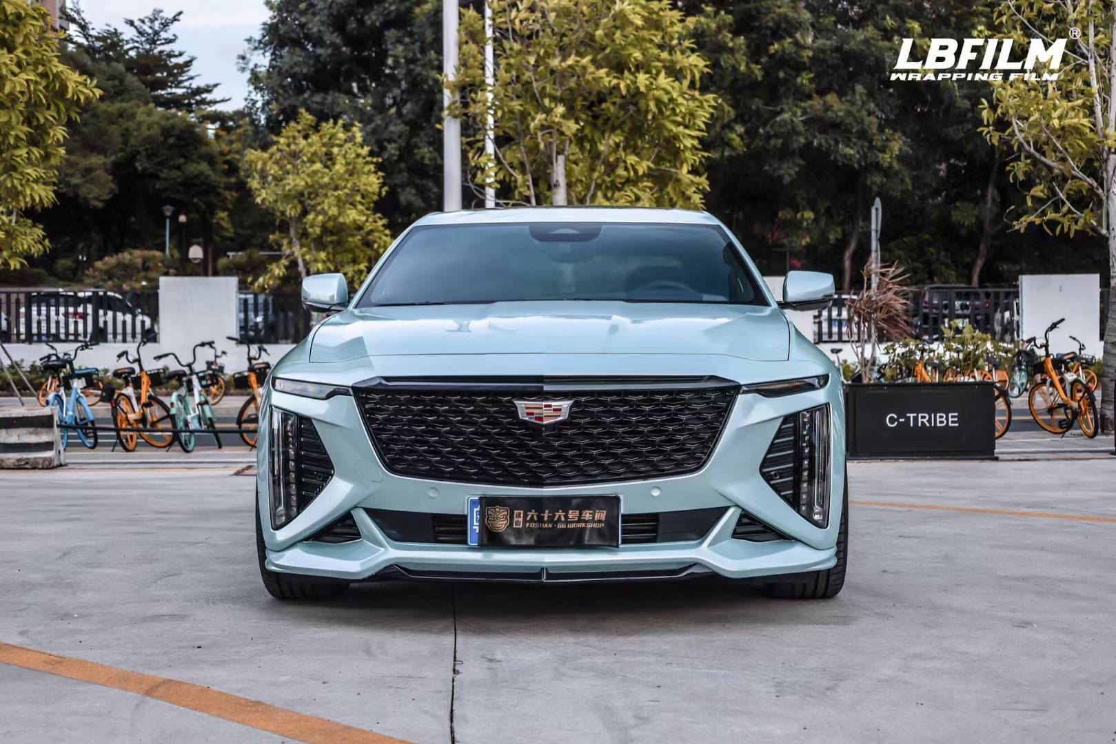 凯迪拉克CT6-LB改色膜液态金属同温层蓝，镶嵌着云的颜色_搜狐汽车_搜狐网