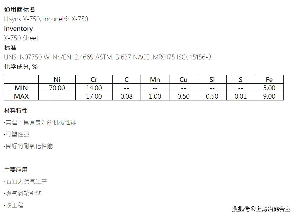 InconelX-750/N07750/2.4669冷拔生产工艺-搜狐大视野-搜狐新闻