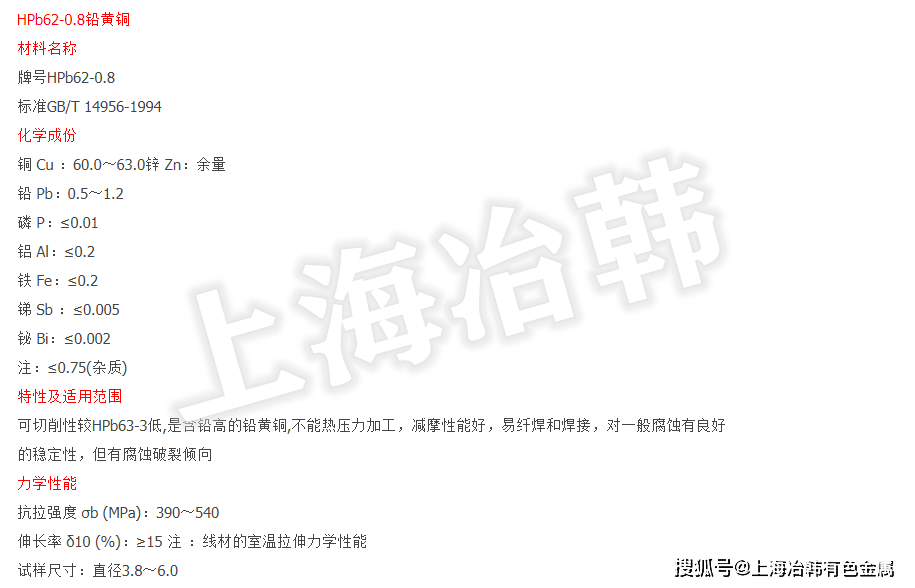 HPb62-0.8铅黄铜棒套管-搜狐大视野-搜狐新闻