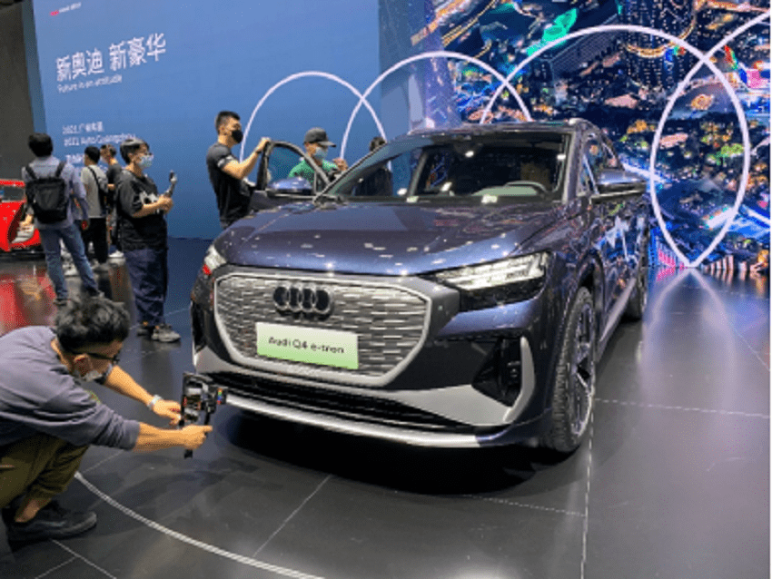 基于MEB电动平台打造，奥迪Q4 e-tron广州车展首秀_搜狐汽车_搜狐网