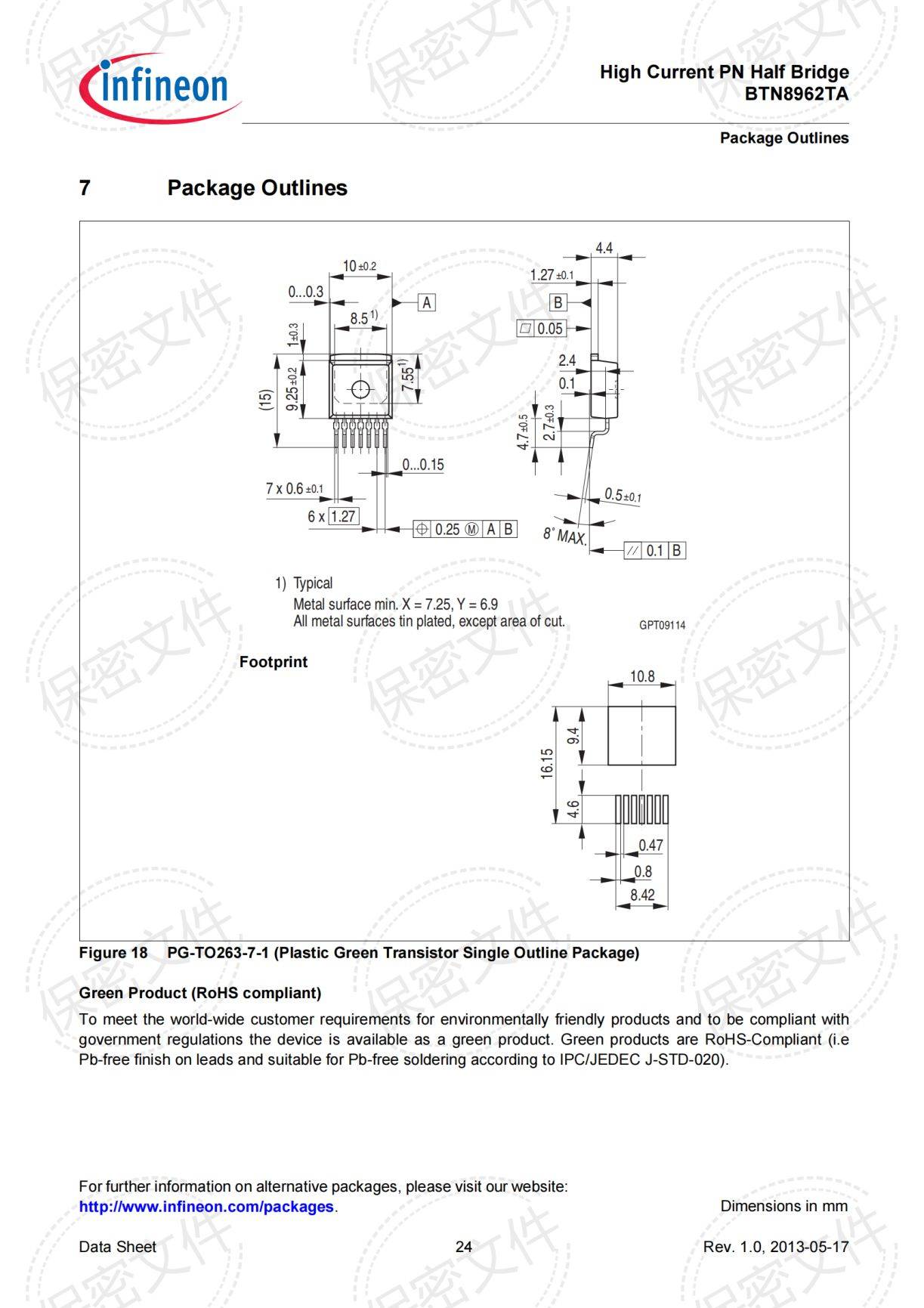 英飞凌一款汽车芯片BTN8962TA引脚参数资料_驱动_电流_诊断