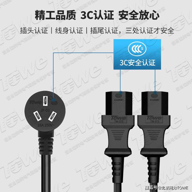 同为（TOWE）国标10A转C13一分二电源线-搜狐大视野-搜狐新闻
