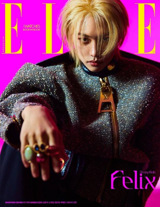 Felix《ELLE》5月刊封面公开 好强的时尚表现力！-搜狐大视野-搜狐新闻
