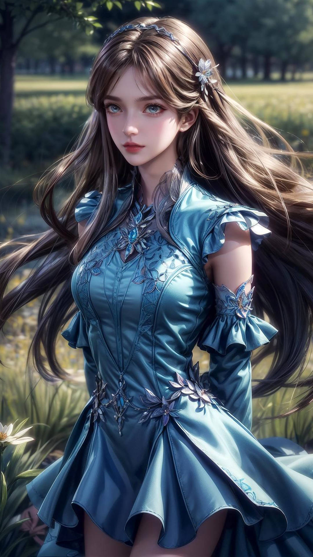 《斗罗大陆》宁荣荣AI精美手机壁纸：气质高贵出尘-搜狐大视野-搜狐新闻