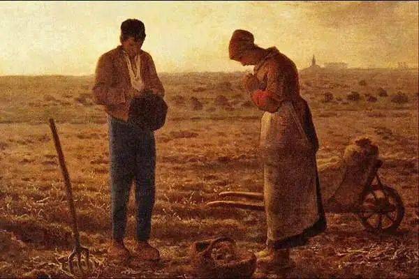 【名画赏析】米勒-《晚钟》_教堂