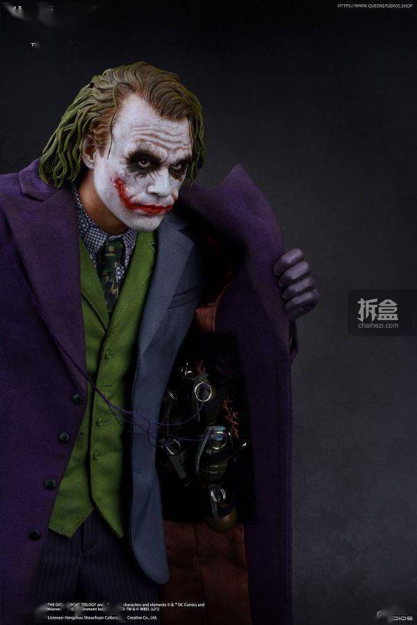 QUEEN STUDIOS 1/4蝙蝠侠黑暗骑士 小丑 希斯莱杰全身雕像-搜狐大视野-搜狐新闻