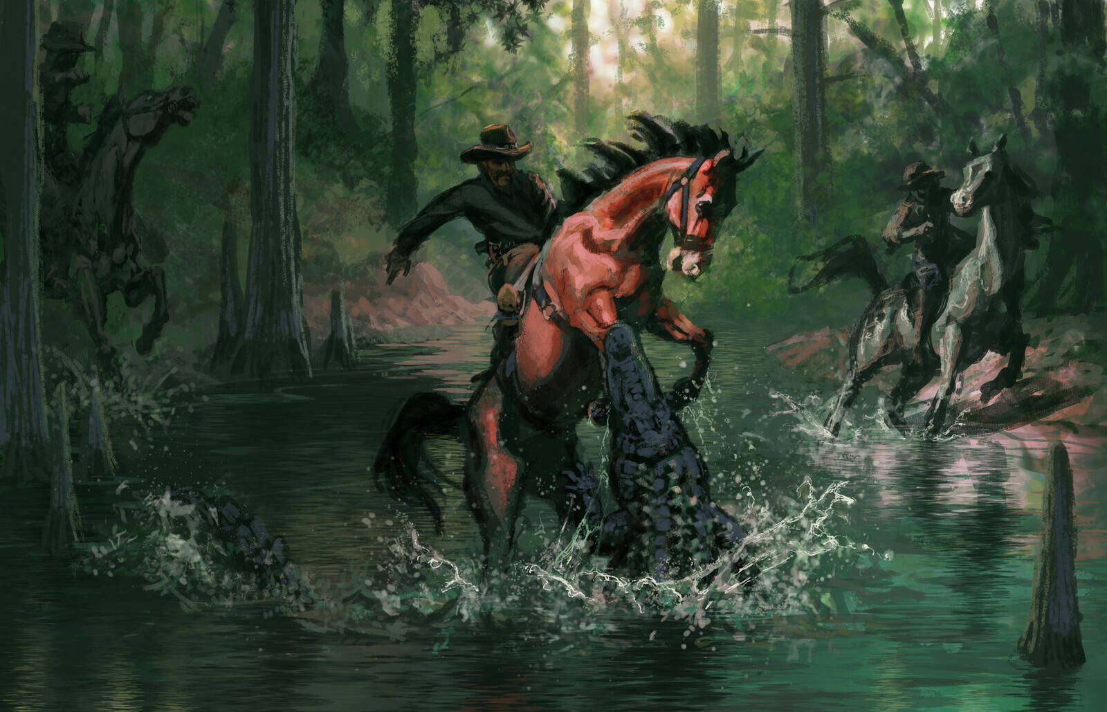 《荒野大镖客2》大量原画泄露 亚瑟摩根早期设计很不一样_概念