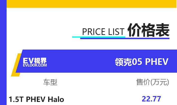 百公里油耗1.4升 领克05 PHEV正式上市 售价22.77万元_搜狐汽车_搜狐网