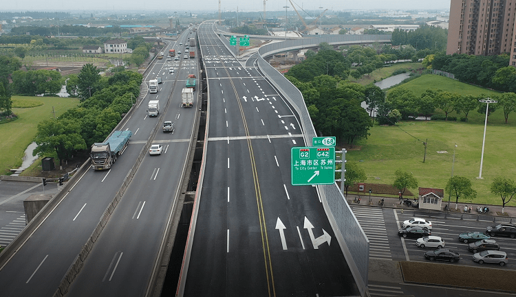 拆旧建新，G1503高速公路桥西半幅建成通车_吴淞江