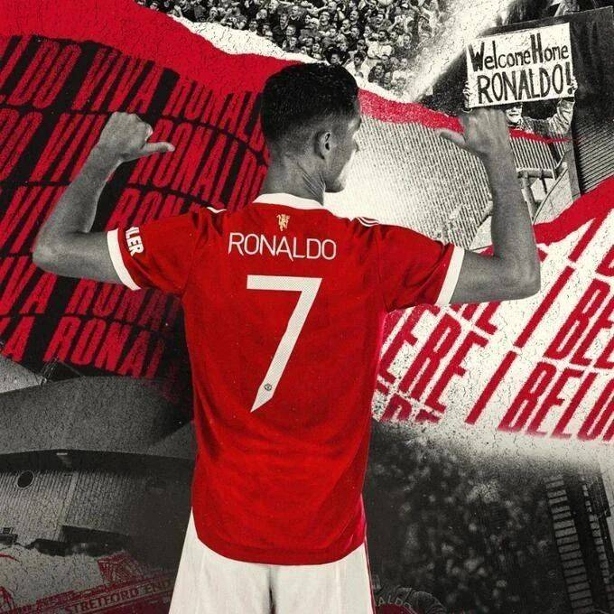 依旧CR7！官方：C罗重披曼联7号球衣_卡瓦尼