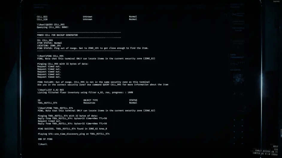 《GTFO》终端机如何使用？终端机使用技巧分享_代码_Logs&Read_定位
