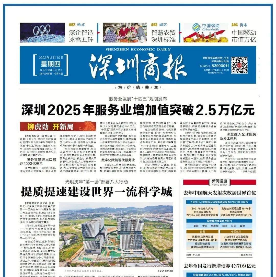 读深圳商报｜为价值共生（2022.2.10）_冰墩_孙世建_绿鞋