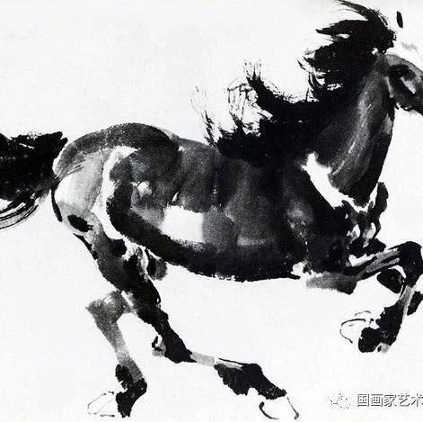 徐悲鸿国画马的绘画技法！_变化_着色_鬃毛
