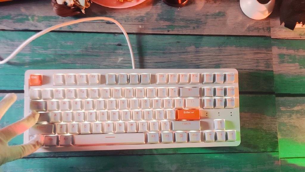 达尔优A87Pro机械键盘暮云灰有线版带你玩转键盘光效_模式_灯光_按键