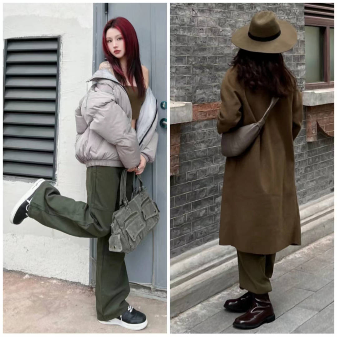 军绿色搭配这10个颜色美出高级感，气质稳重不沉闷_look_卫衣_外套