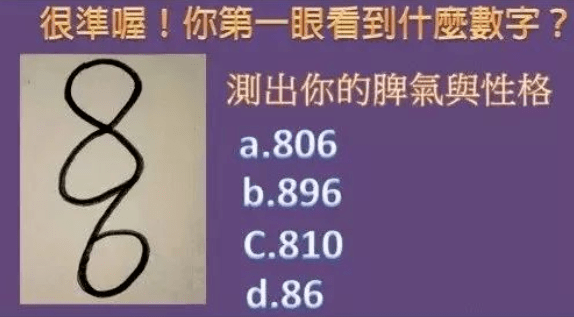 第一眼看到什么数字 你就是什么人 神准~个性脾气对方
