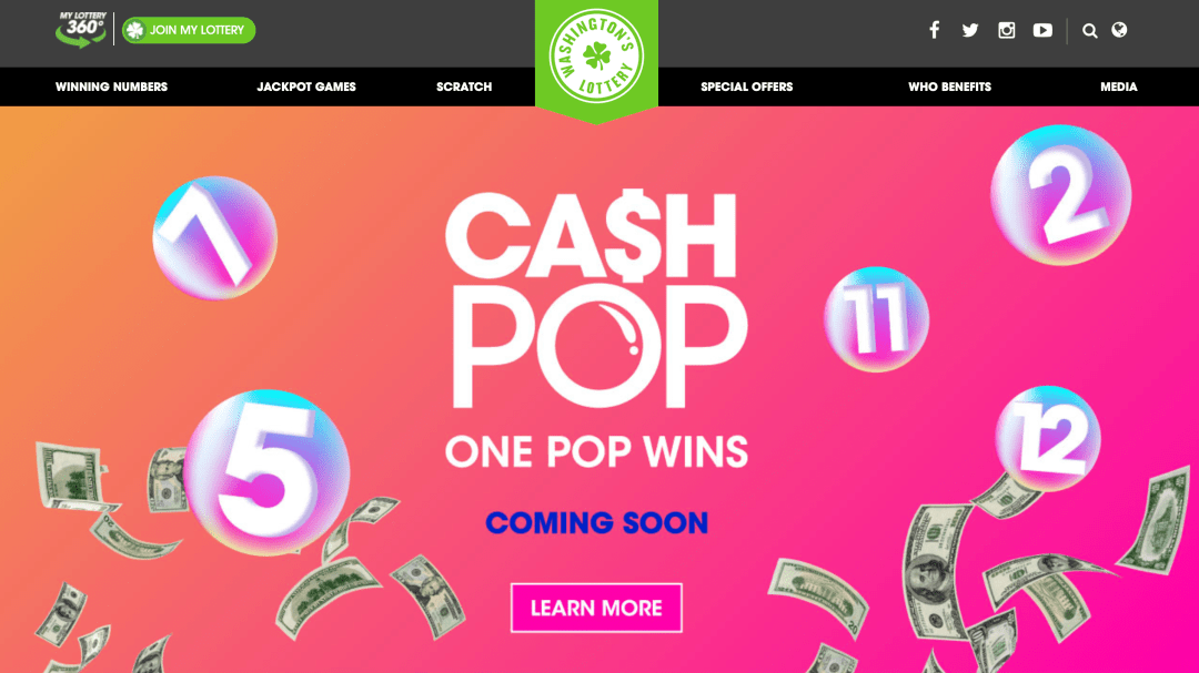 国际 | 美国华盛顿州彩票将推出Cash Pop游戏_号码_金额_出处