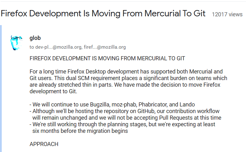 火狐浏览器 Firefox 开发将全面转向 Git，并托管在 GitHub 上_团队_工具_Linux
